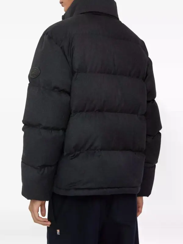 Burberry Knight-stamp Wool Puffer Jacket - Black