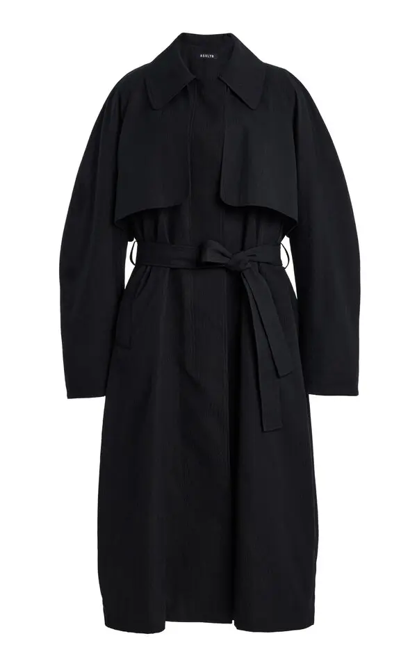 ASHLYN - Andre Cotton Jacquard Trench Coat