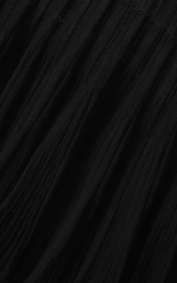 ASHLYN Kishi Pleated-layered Gown - Black