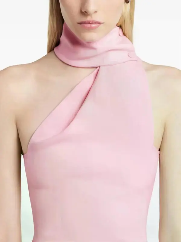 COURREGES Asymmetric High-neck Dress
