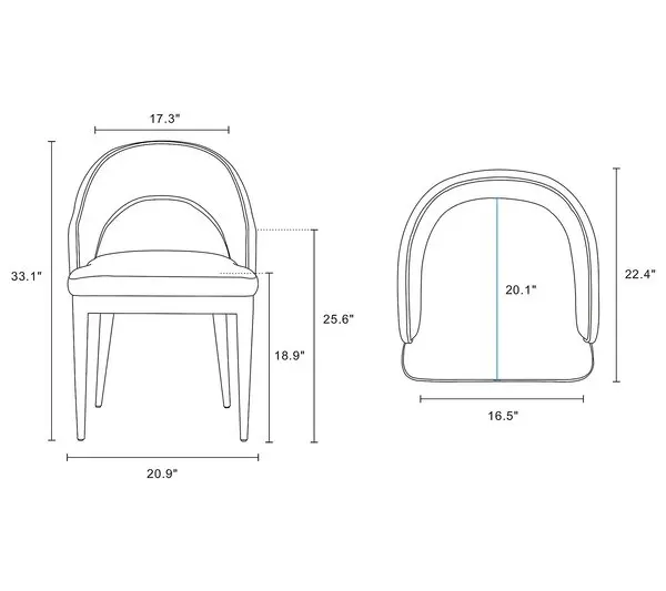 MANHATTAN Comfort Carrington Dining Armchair