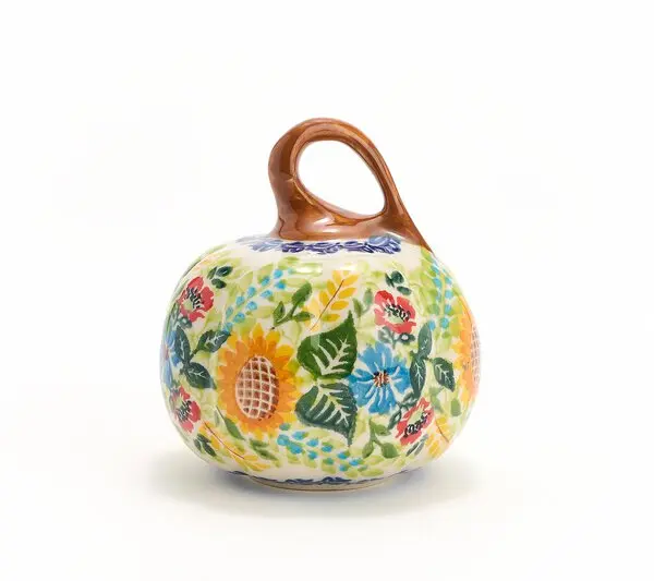 LIDIA'S POLISH POTTERY Mini Pumpkin