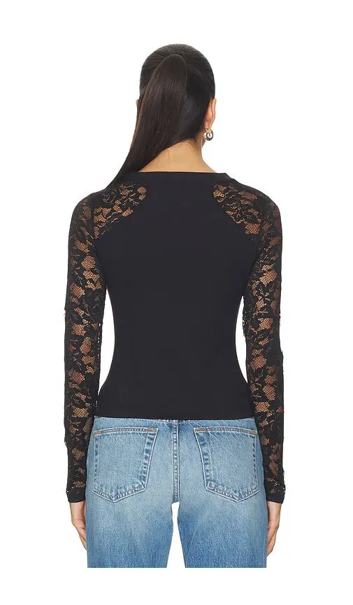Free People X Intimately Fp No Excuses Long Sleeve - Black