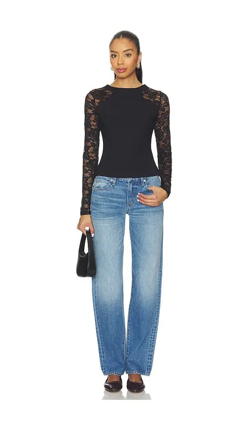 Free People X Intimately Fp No Excuses Long Sleeve - Black