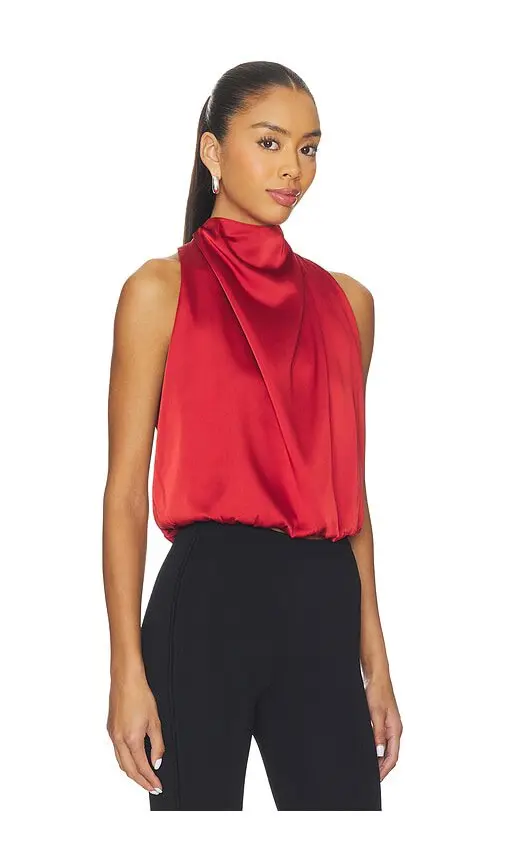 Astr The Label Joleisa Sleeveless Drape Top With Back Tie Detail