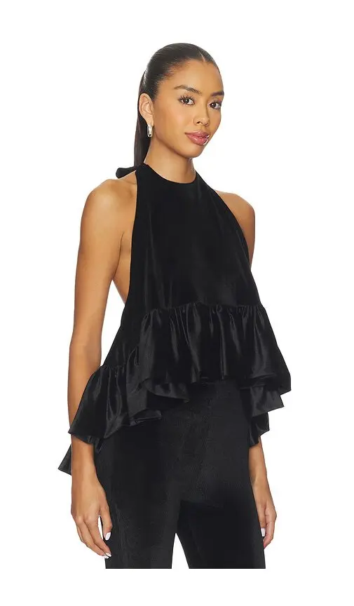 Azeeza Winston Velvet Top - Black
