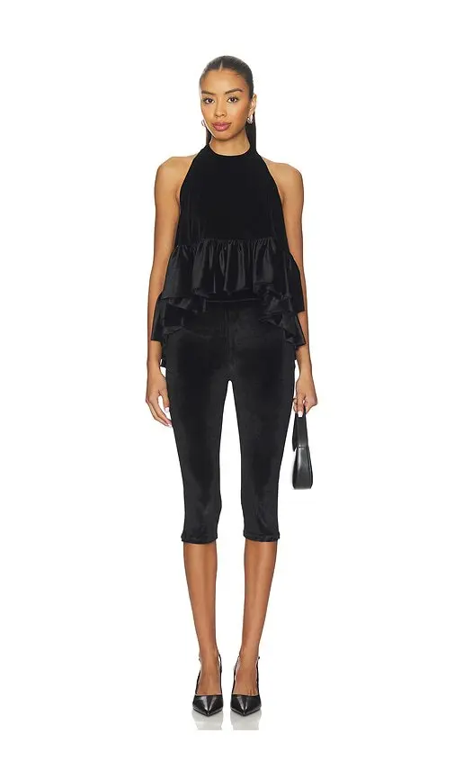 Azeeza Winston Velvet Top - Black