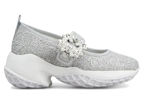 ROGER VIVIER Viv' Run Babies Crystal Buckle Sneakers