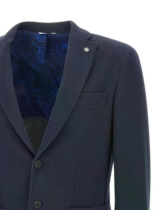 MANUEL RITZ Single-breasted Blazer - Blue