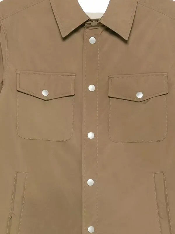 LARDINI Long Sleeve Shirt Jacket - Neutrals