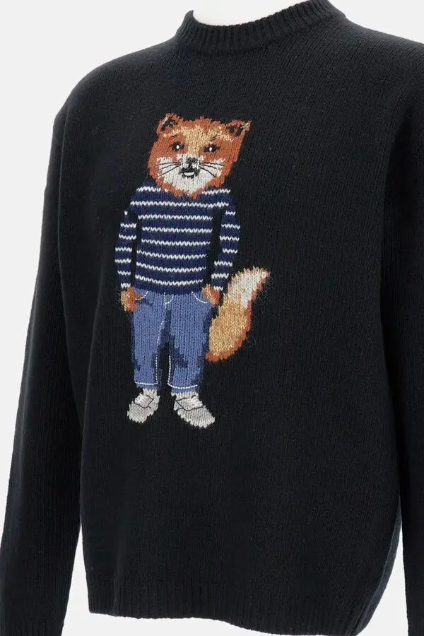 Maison Kitsuné Fox Head Merino Wool Sweater
