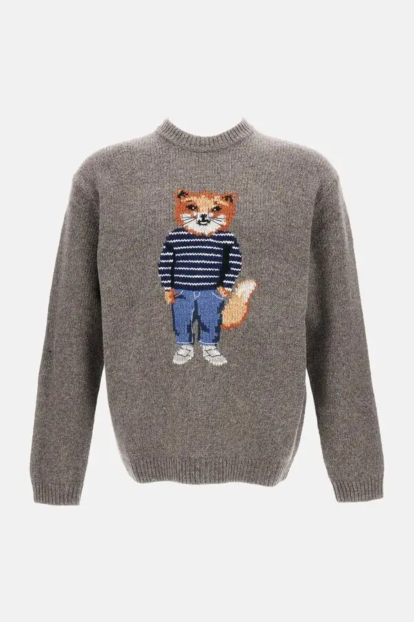 Maison Kitsuné Fox Head Merino Wool Sweater