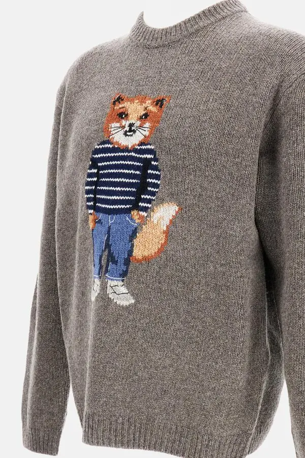 Maison Kitsuné Fox Head Merino Wool Sweater