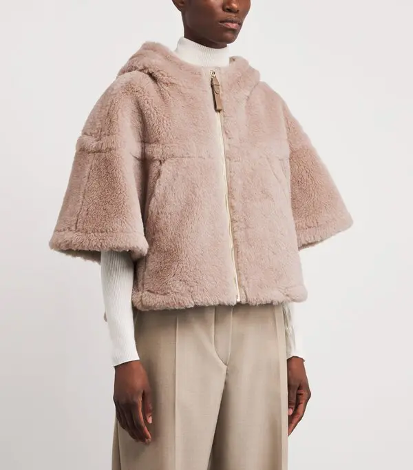 Max Mara Alpaca-wool-silk Cape Poncho