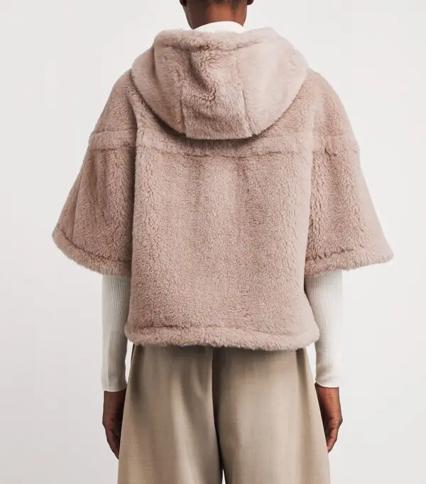 Max Mara Alpaca-wool-silk Cape Poncho