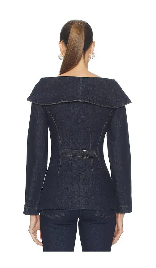 ALIGNE Denim Blazer With Notched Lapel