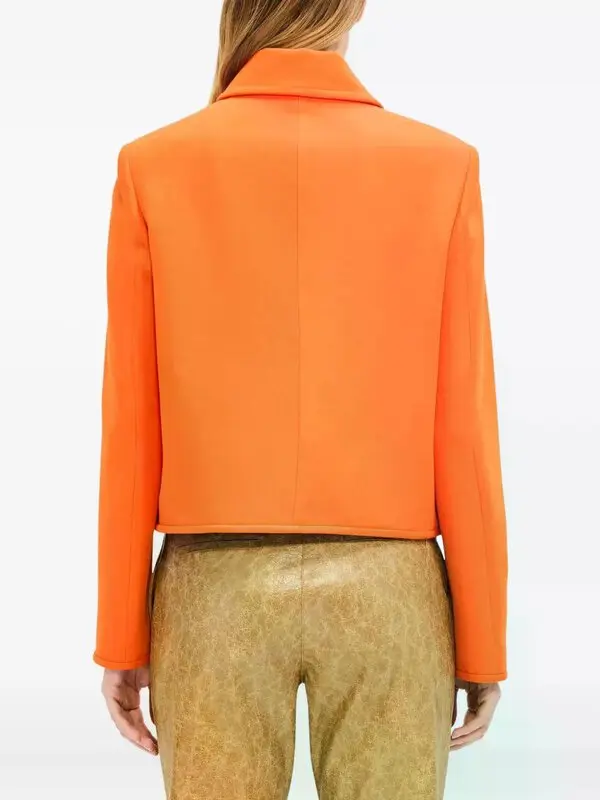 MSGM Fitted Cropped Jacket - Orange