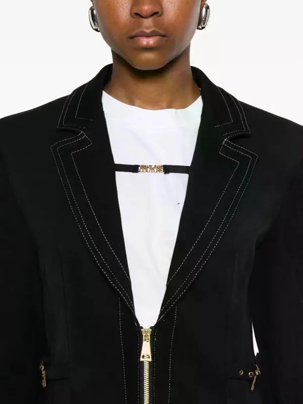 Versace Zip-up Fitted Jacket