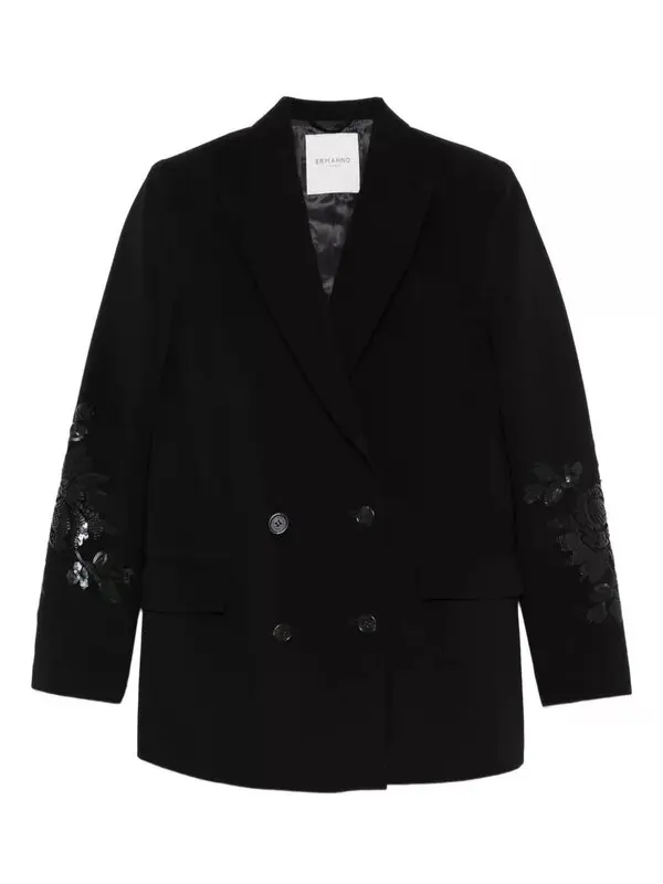 ERMANNO FIRENZE Sequin-embellished Double-breasted Jacket