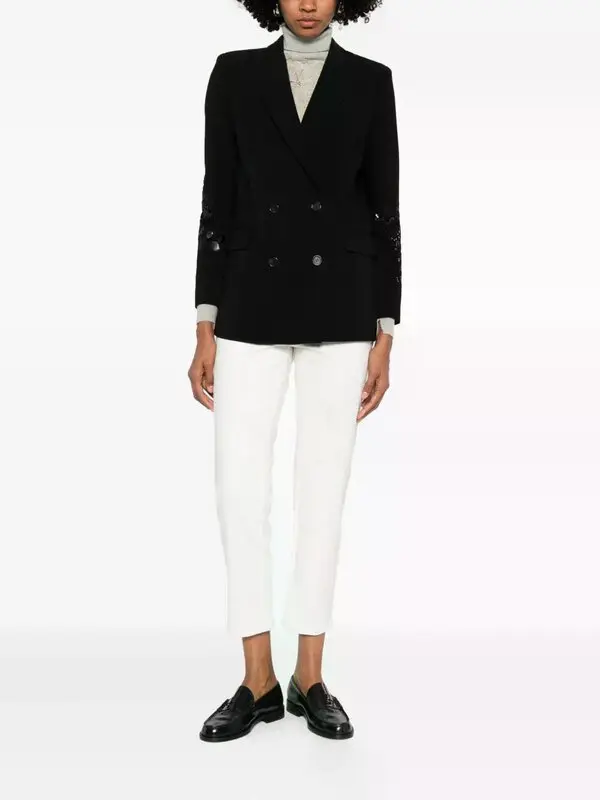 ERMANNO FIRENZE Sequin-embellished Double-breasted Jacket