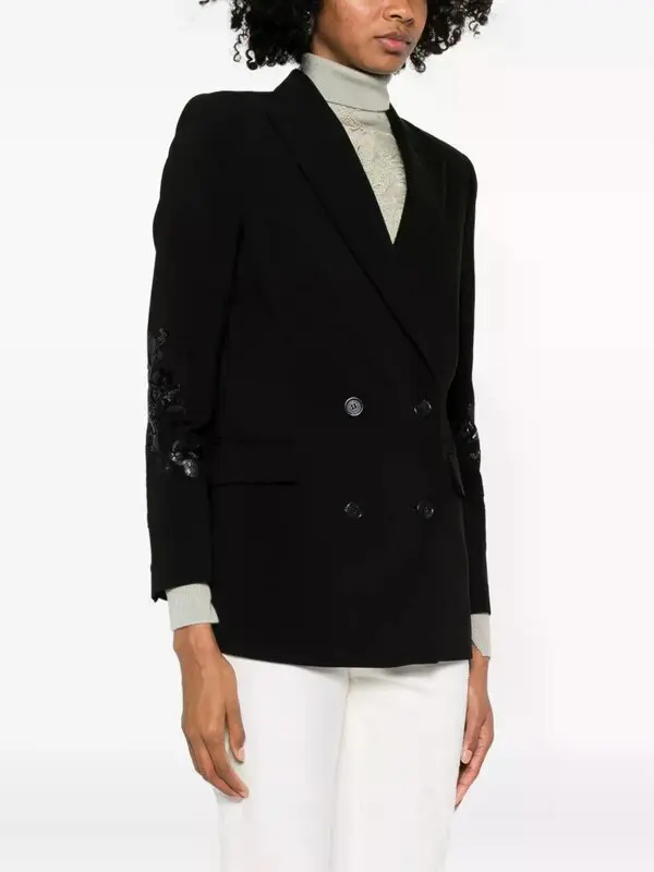 ERMANNO FIRENZE Sequin-embellished Double-breasted Jacket