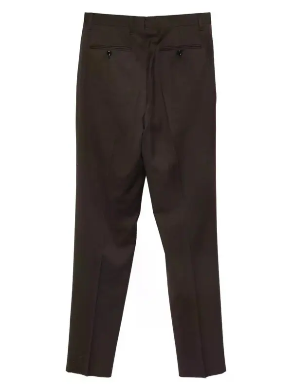 LARDINI Pleated Straight-leg Trousers
