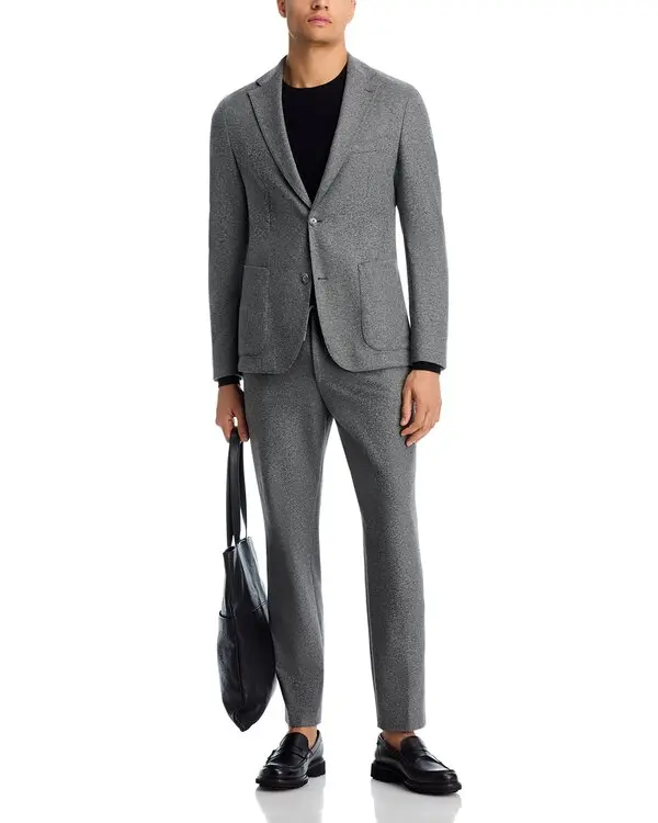 BOSS Hanry Slim Fit Tech Flannel Sportscoat - Medium Grey
