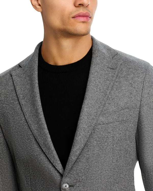 BOSS Hanry Slim Fit Tech Flannel Sportscoat - Medium Grey