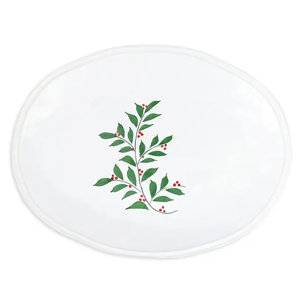 VIETRI Aria Holiday Oval Platter - Green