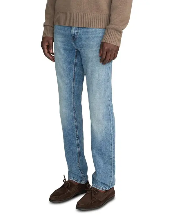 FRAME Cotton Blend Modern Straight Leg Jeans - Hike
