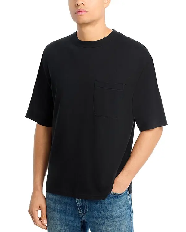 FRAME Relaxed Fit Pocket Tee - Black