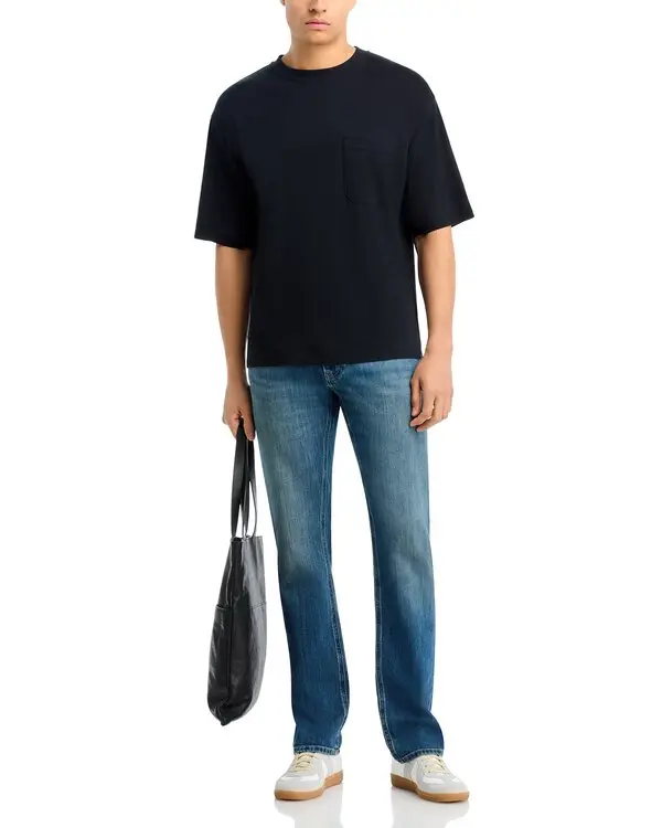 FRAME Relaxed Fit Pocket Tee - Black