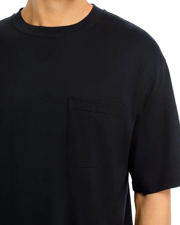 FRAME Relaxed Fit Pocket Tee - Black