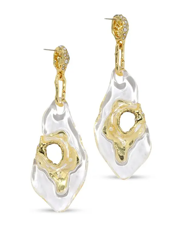 Alexis Bittar Lucite Geode Statement Earrings