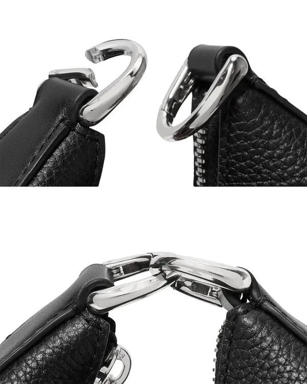 Kate Spade New York Pebbled Leather Crossbody - Black/silver