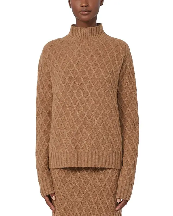 Max Mara Pure 2 Moli Funnel Neck Cable Knit Sweater