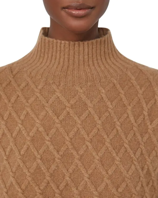 Max Mara Pure 2 Moli Funnel Neck Cable Knit Sweater