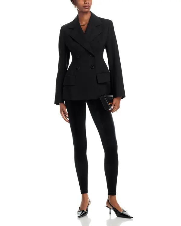 Versace Bistretch Techno Velvet Leggings