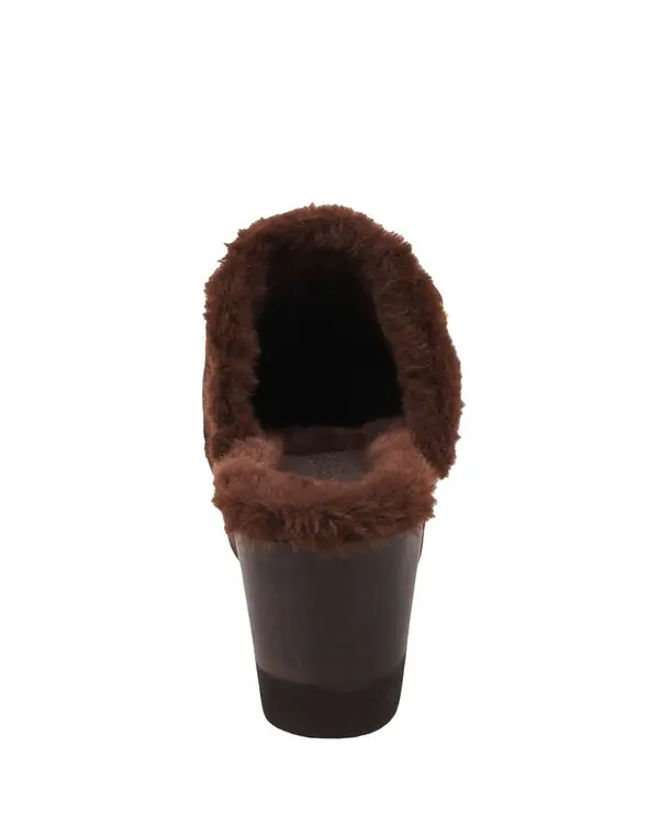 Andre Assous Faux Fur Lined Suede Clogs