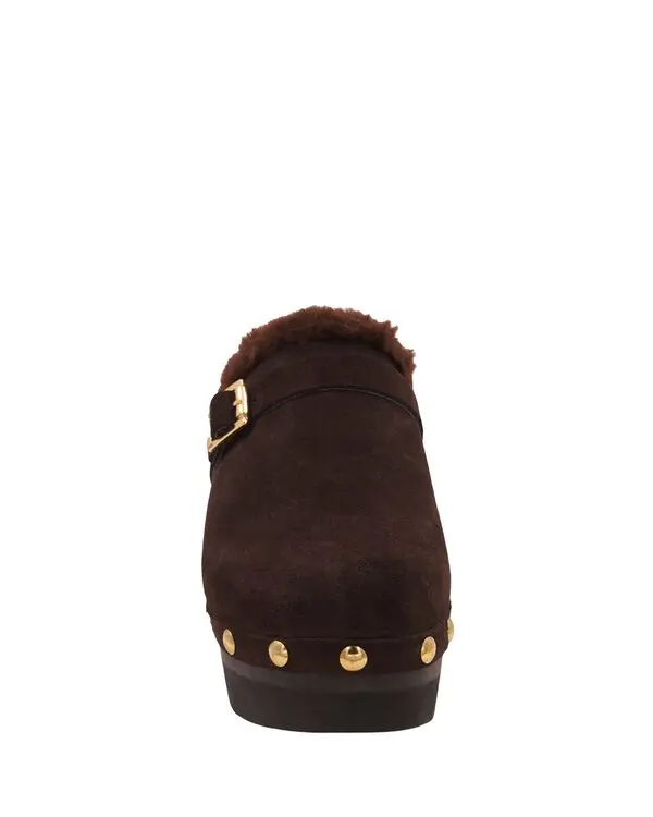 Andre Assous Faux Fur Lined Suede Clogs