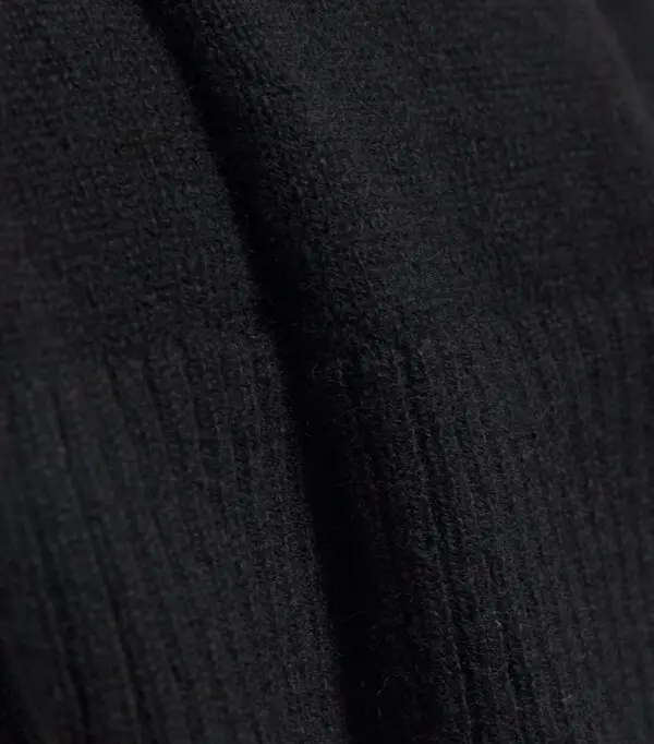Eskandar Cashmere Wide Longline Cardigan - Black
