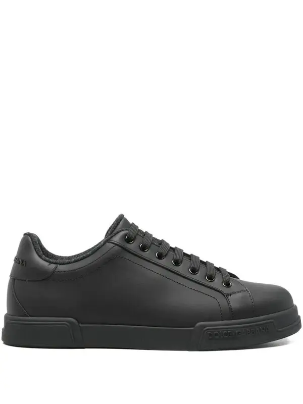 Dolce & Gabbana Leather Lace Up Sneakers