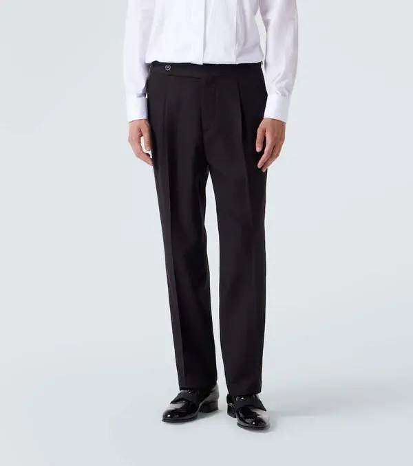 Brunello Cucinelli Silk, Wool, And Mohair Suit Pants