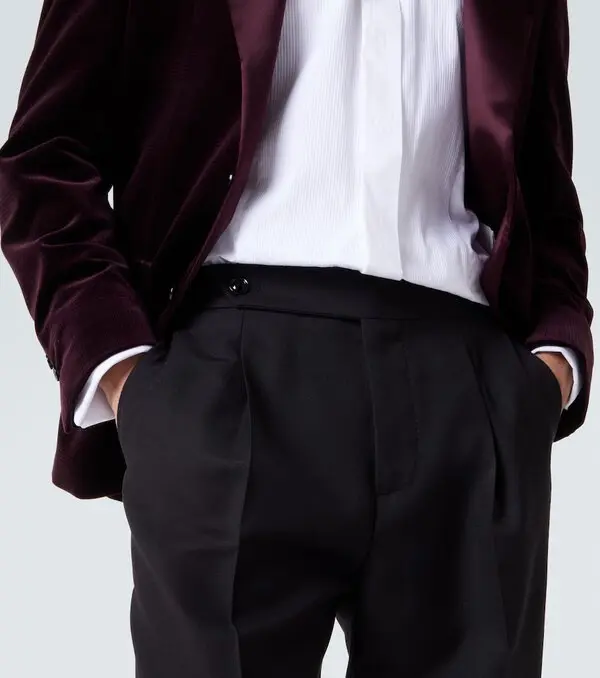 Brunello Cucinelli Silk, Wool, And Mohair Suit Pants