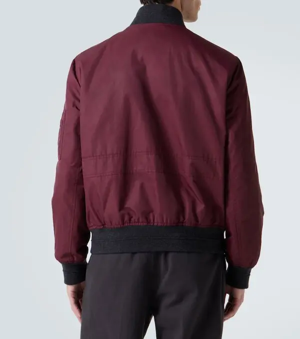 Brunello Cucinelli Padded Bomber Jacket - Burgundy