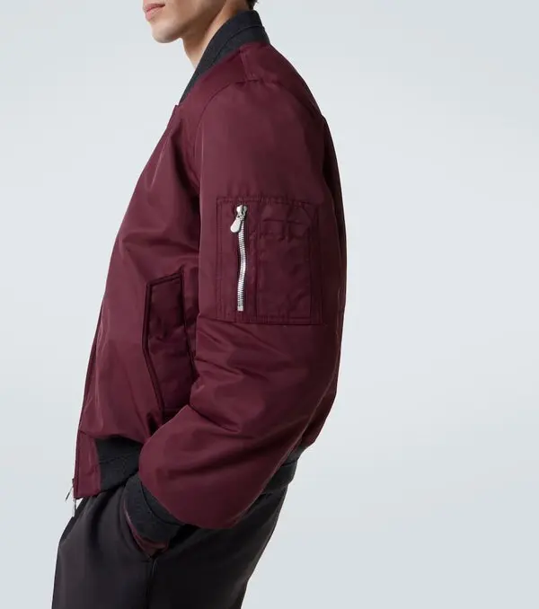 Brunello Cucinelli Padded Bomber Jacket - Burgundy