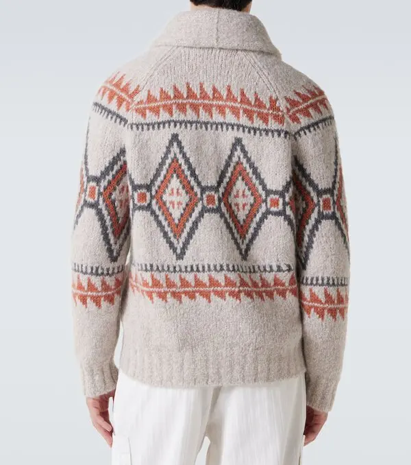 Brunello Cucinelli Jacquard Wool-blend Cardigan