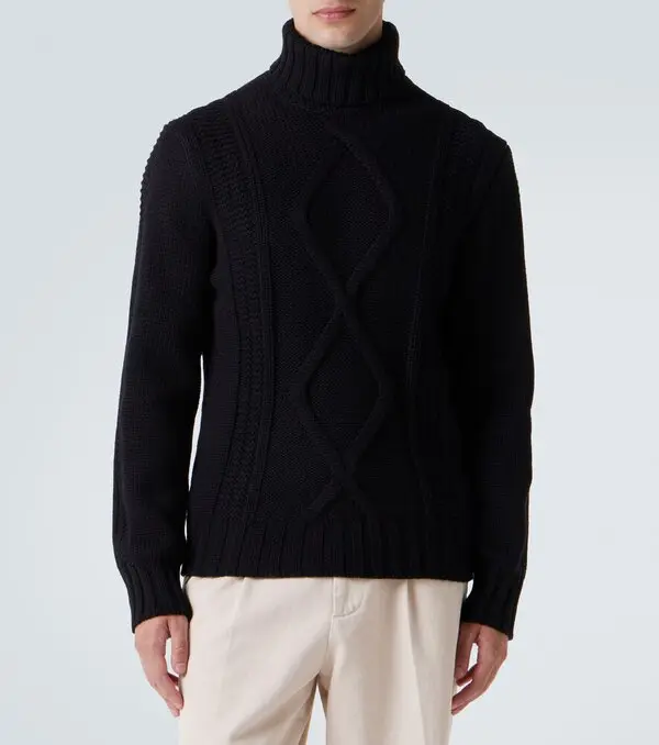Brunello Cucinelli Cable-knit Cashmere Turtleneck Sweater