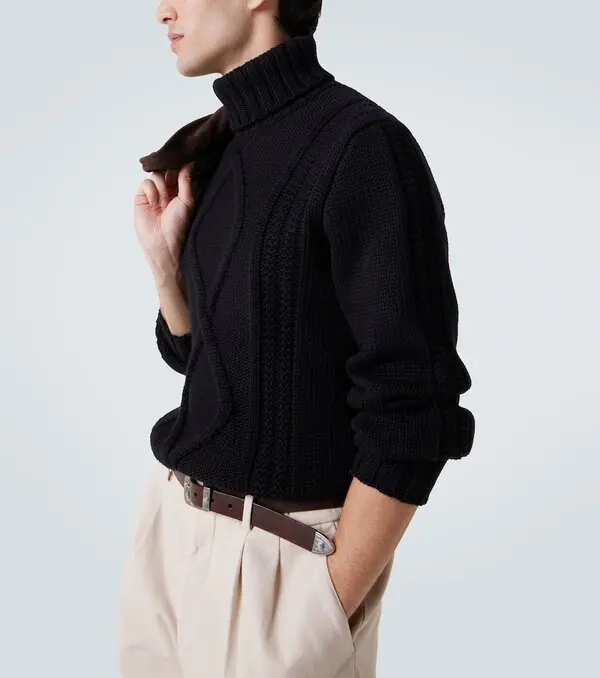 Brunello Cucinelli Cable-knit Cashmere Turtleneck Sweater