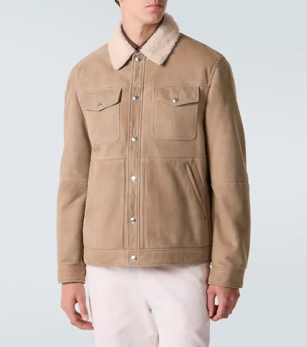 Brunello Cucinelli Shearling-lined Suede Jacket